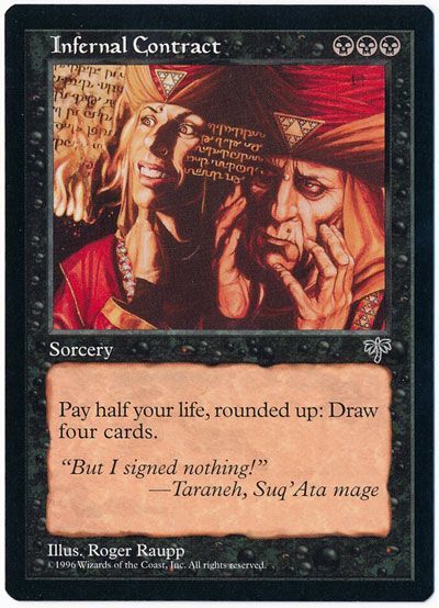 【MTG】 冥府の契約/Infernal Contract(英語版) MIR/黒 の通販 - カーナベル