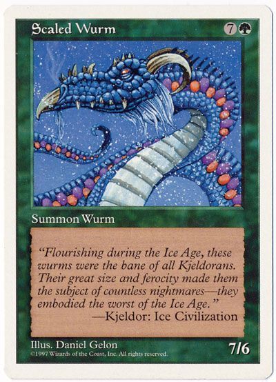 【MTG】 甲鱗のワーム/Scaled Wurm(英語版) 5ED/緑 の通販 - カーナベル