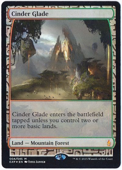 燃えがらの林間地/Cinder Glade(英語版)MPS【MTG】限定カード ま/土地 -カーナベル-