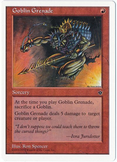 【MTG】 ゴブリンの手投げ弾/Goblin Grenade(英語版) その他/コモン の通販 - カーナベル