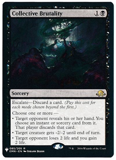 【MTG】 集団的蛮行/Collective Brutality(英語版)【MB1】 限定カード さ/レア の通販 - カーナベル