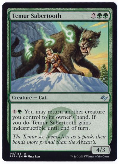 【MTG】 ティムールの剣歯虎/Temur Sabertooth(英語版) FRF/アンコ の通販 - カーナベル