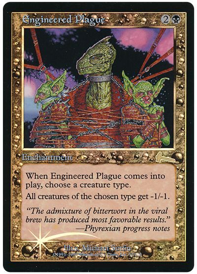 【MTG】 仕組まれた疫病/Engineered Plague(英語版)【ULG】 限定カード さ/FOIL の通販 - カーナベル